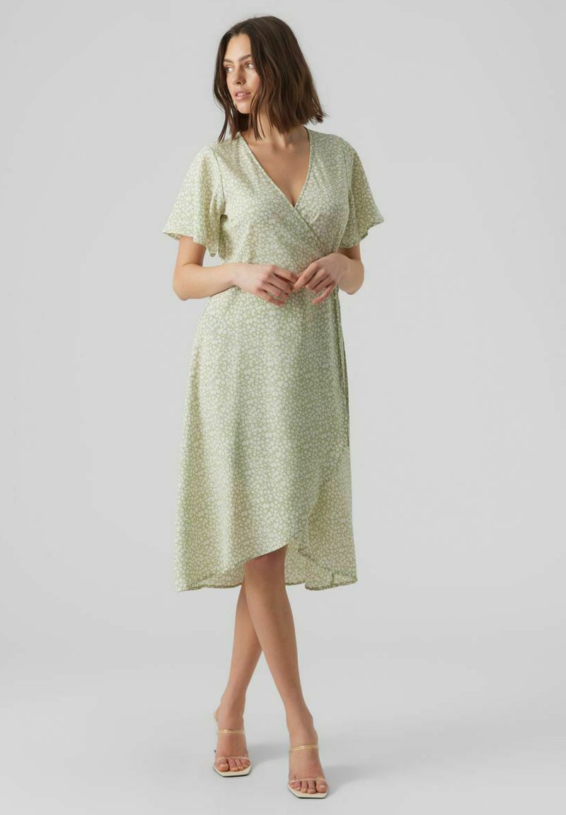Vero Moda VMSAKI SS CALF WRAP GA NOOS - Vardagsklänning - reseda ...