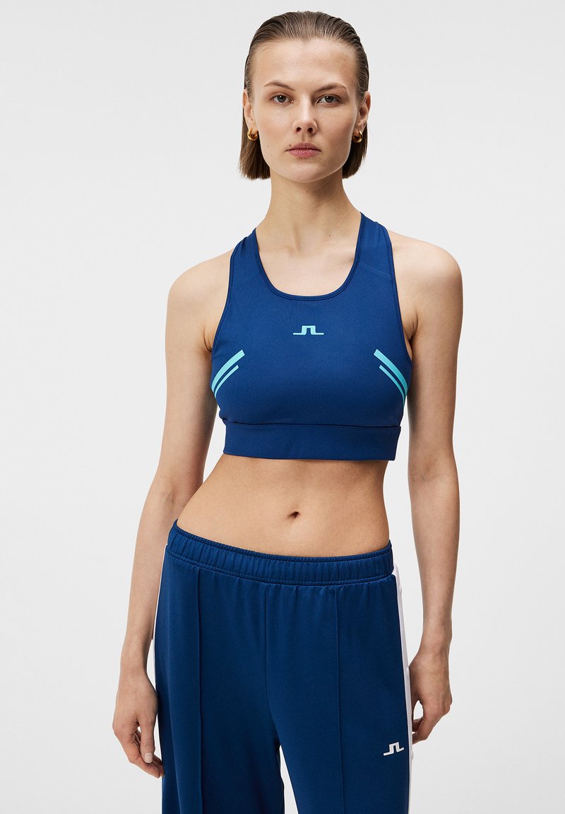 J.LINDEBERG Sports Medium support sports bra - estate blue/blue - Zalando
