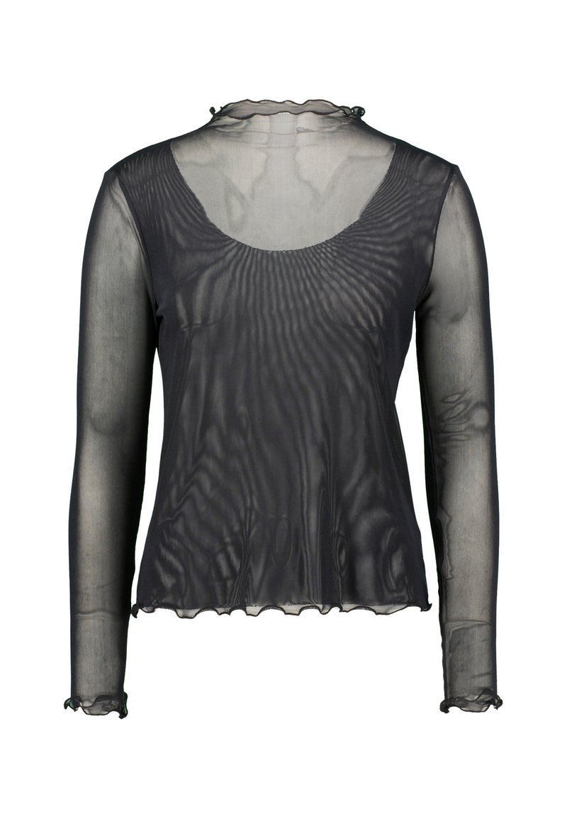 zero LANGARM TRANSPARENT - Bluse - black beauty/schwarz - Zalando
