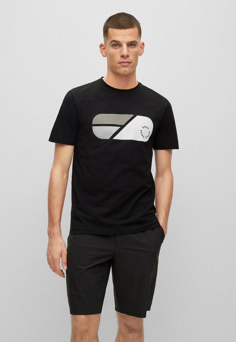 BOSS Print T-shirt - black one/black - Zalando