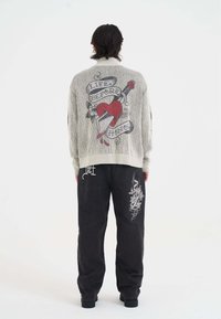 Ed Hardy RELAXED SEAM DETAIL - Relaxed fit jeans - black/black denim ...