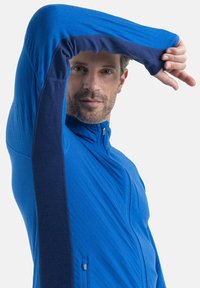 Icebreaker MERINO DESCENDER ZIP HOOD - Trainingsjacke - BRIGHT BLUE ...