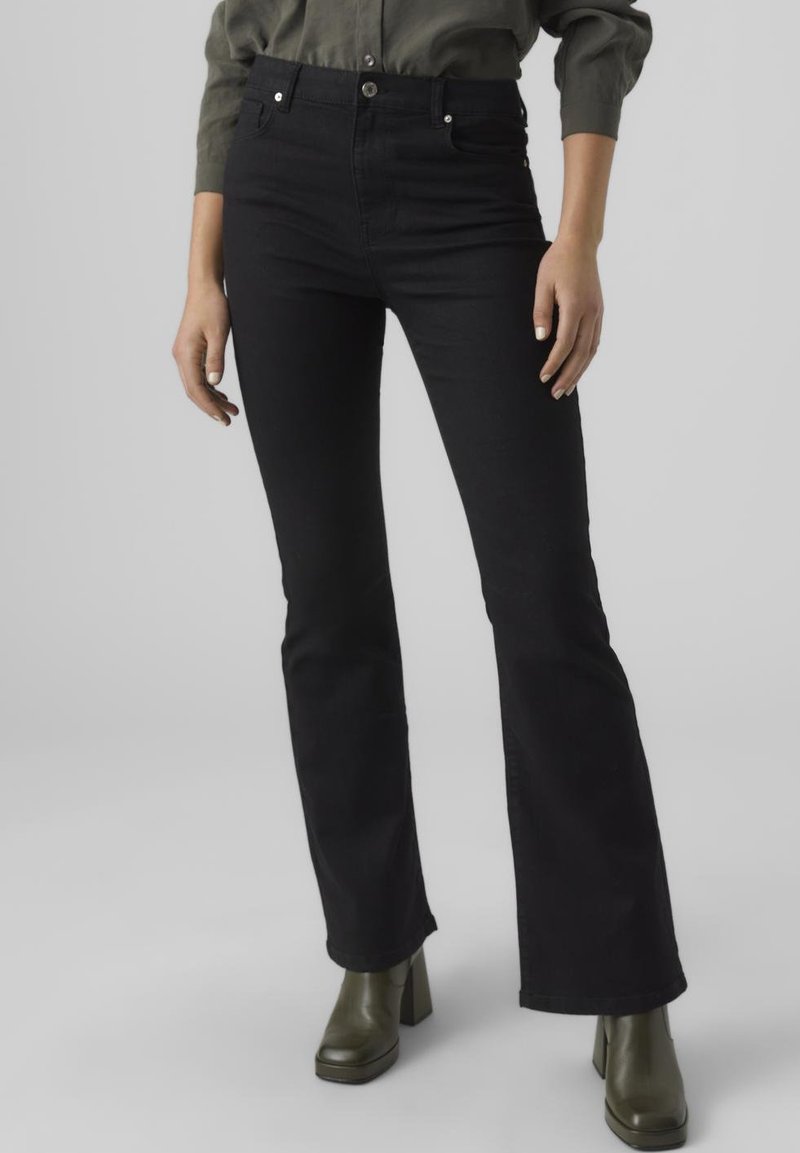 Vero Moda Tall VMSELINA - Jean flare - black denim/denim noir - ZALANDO.FR