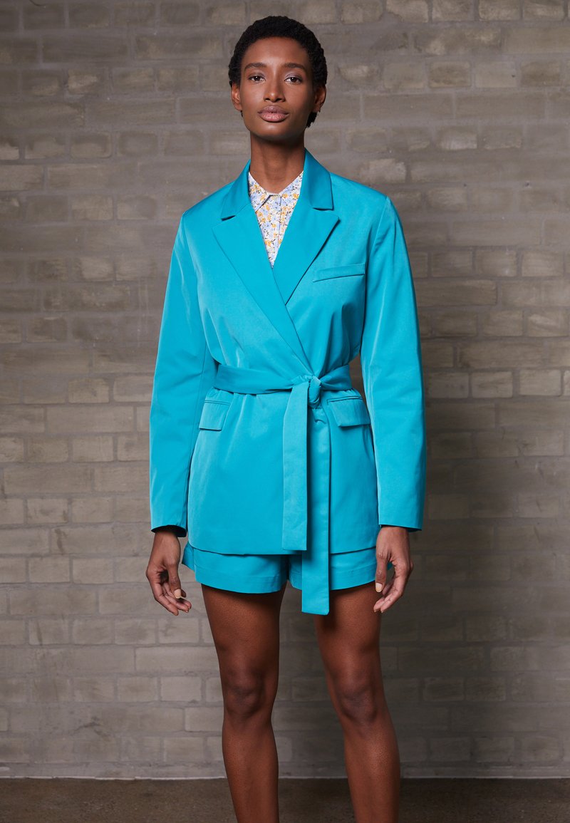 Samsøe Samsøe MAREN - Short coat - tile blue/blue - Zalando.de