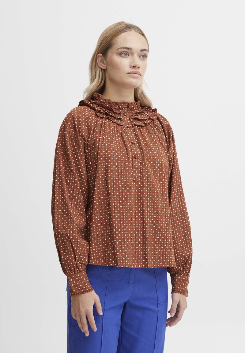 Atelier Rêve IRVIOLETT - Blouse - tortoise shell/brown - Zalando.ie