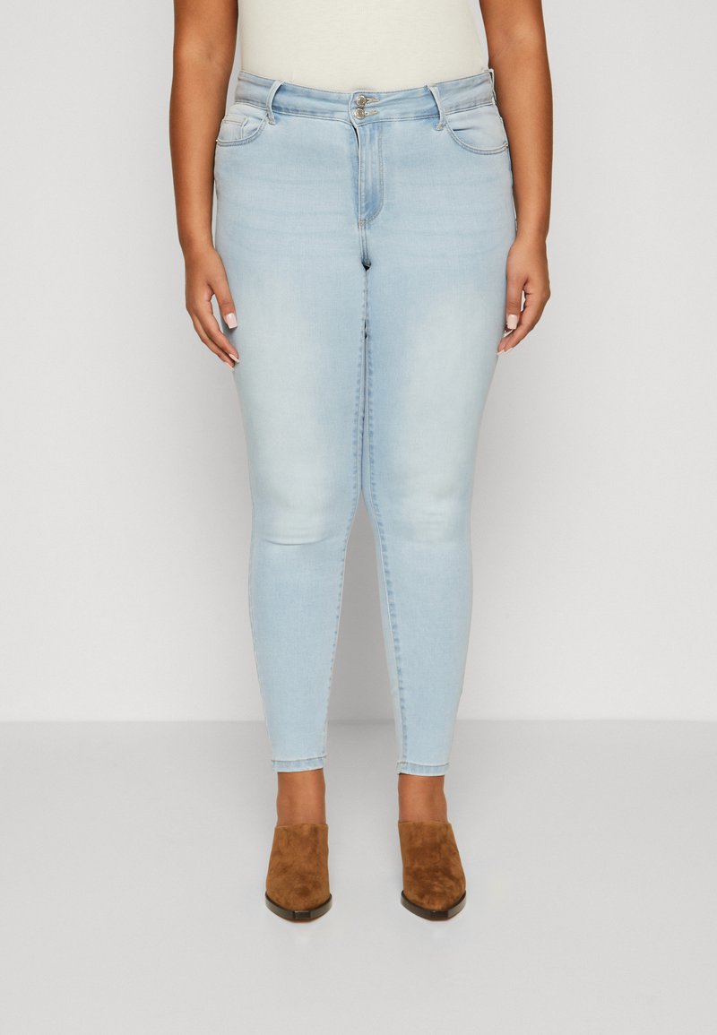 Vero Moda Curve VMCSOPHIA BUTTON - Jeans Skinny Fit - light blue denim ...