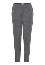 ICHI Stoffhose - black white herringbone/grau - Zalando.de