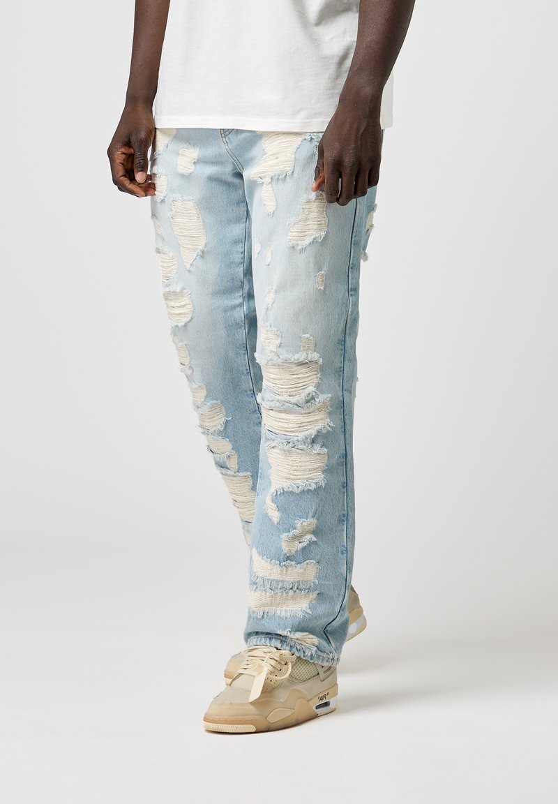 EIGHTYFIVE FULL DESTROYED - Jean boyfriend - desert blue/denim bleu gris - ZALANDO.CH