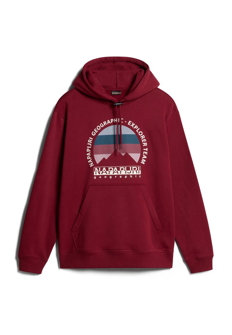 Napapijri B-TELEMARK H 1 - Sweat à capuche - vint amaranth/rouge - ZALANDO