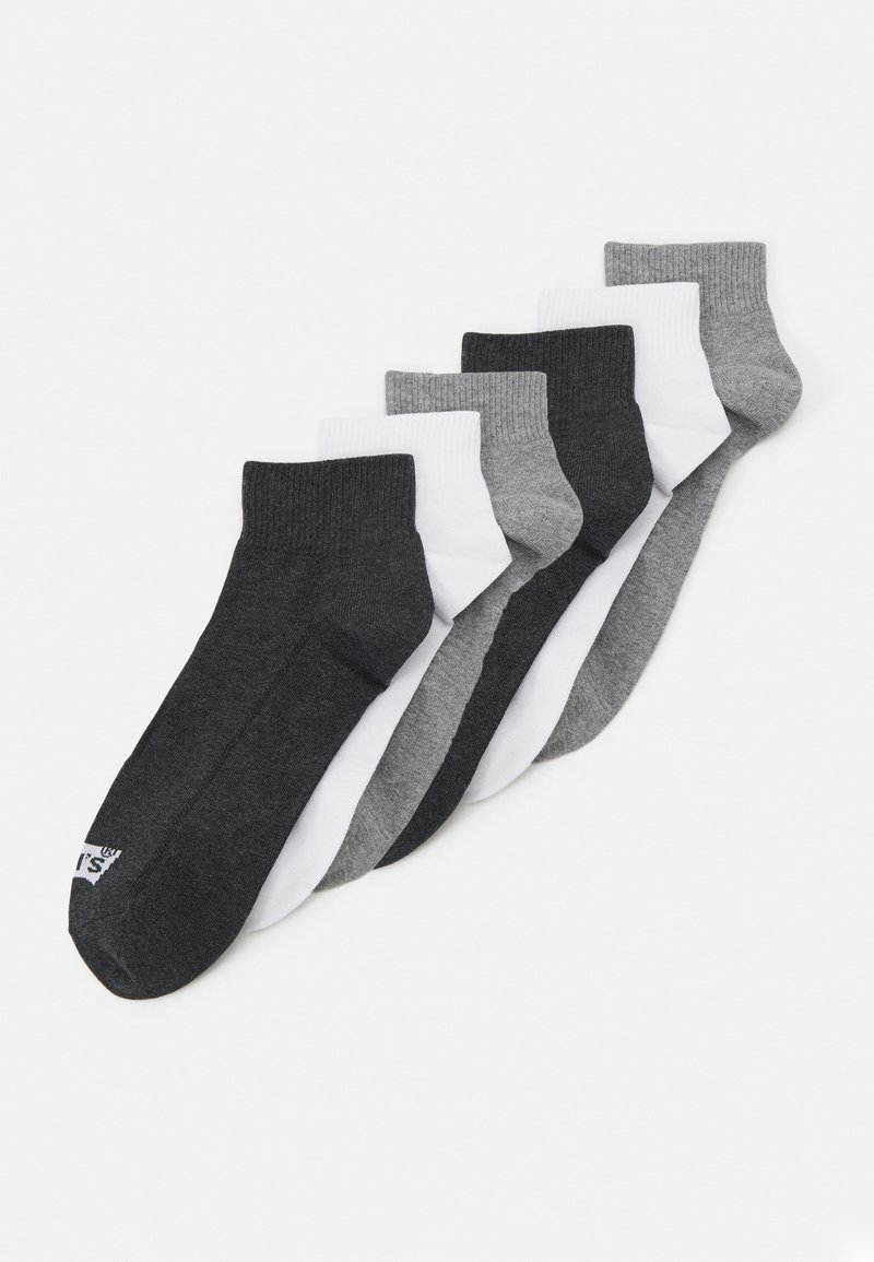 Levi's® MID CUT BATWING LOGO UNISEX 6 PACK - Socks - grey combo/white ...