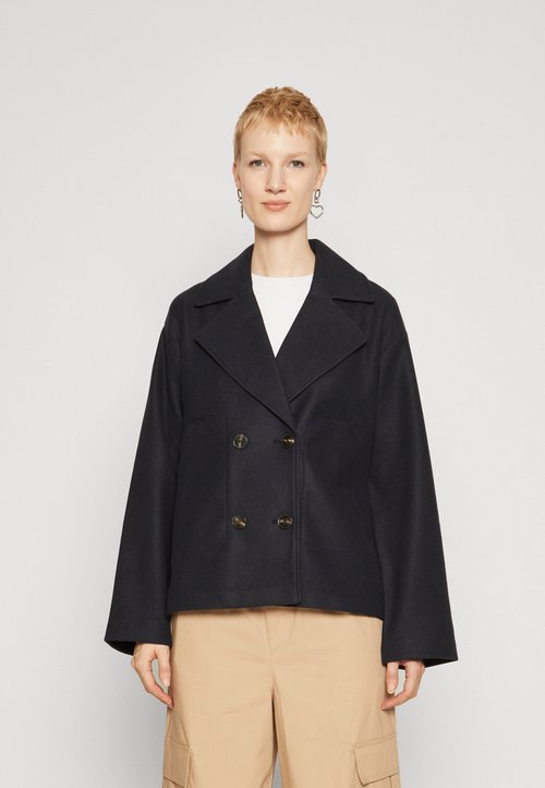 Bubbleroom HIGH NECK SHORT COAT - Kevyt takki - tan/paahteisenruskea ...