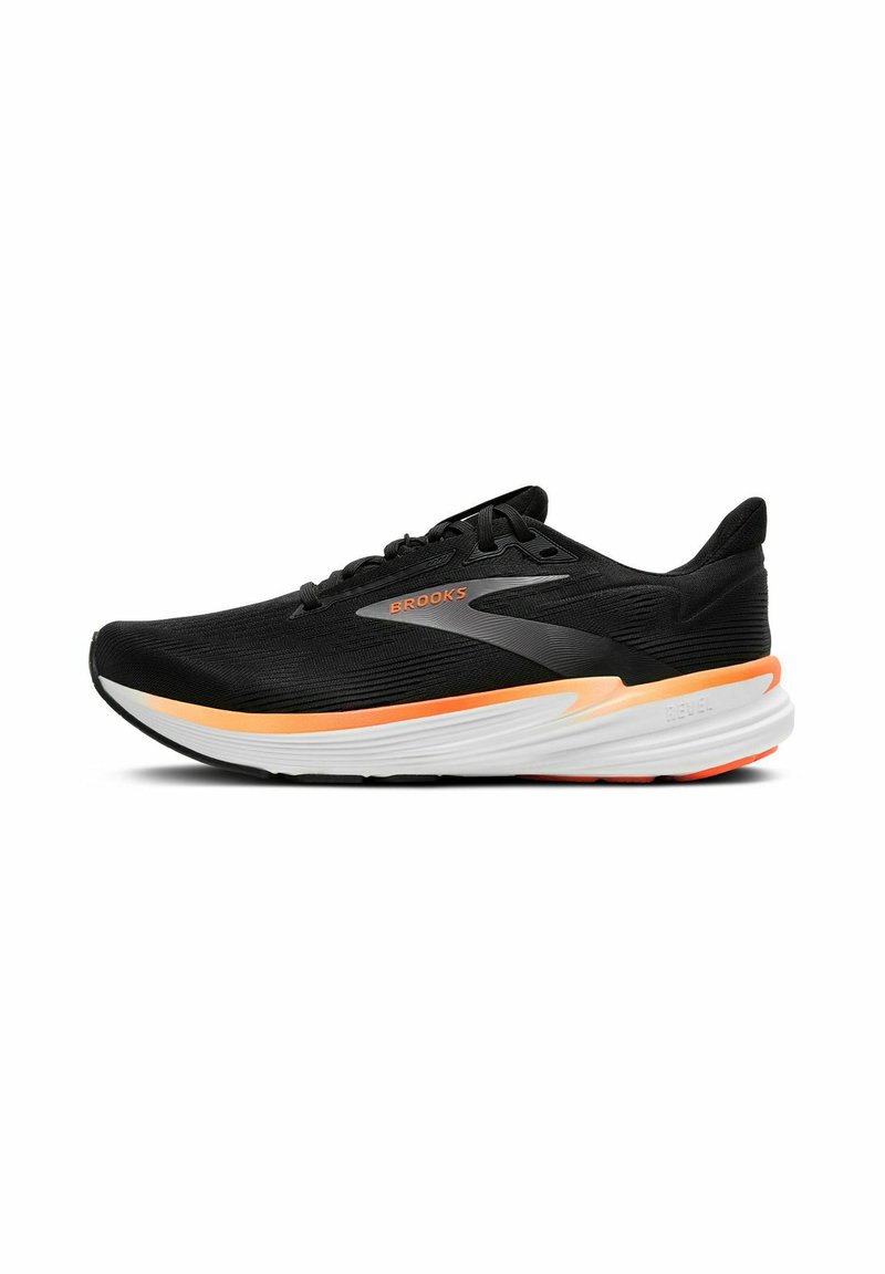 Brooks REVEL 8 - Løbesko til landevejen - black excalibur orange/sort ...
