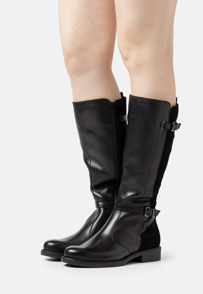 Pier One LEATHER - Boots - black - Zalando.ie