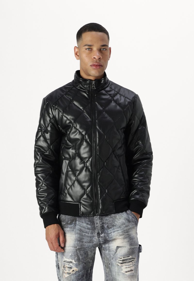 Guess Faux leather jacket - jet black/black - Zalando.co.uk