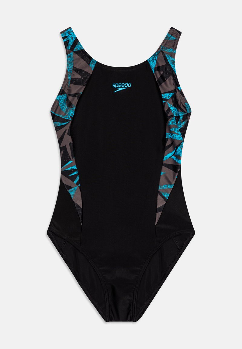Speedo HYPERBOOM - Costum de baie - black/bolt/dove grey/negru - Zalando.ro