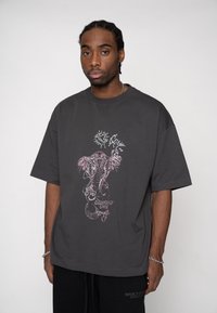 Multiply Apparel SNAKE SKETCH - Print T-shirt - black soda washed/black ...
