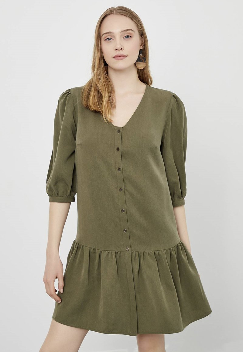 Just Like You V NECK MINI - Blousejurk - khaki/kaki - Zalando.nl