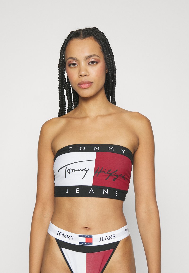 Tommy Jeans BANDEAU - Biustonosz bustier/czarny - Zalando.pl