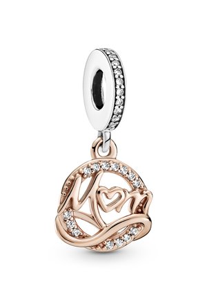 Pandora HEARTS DOUBLE - Charm - sterling silver and rose gold plated ...