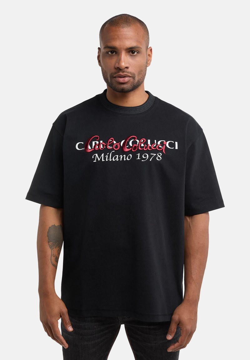 Carlo Colucci PLUS - T-Shirt print - black/schwarz - Zalando.de