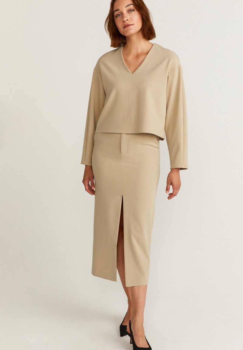 STOCKH LM Studio DIONNE V-NECK SHORT - Blouse - beige - ZALANDO.BE