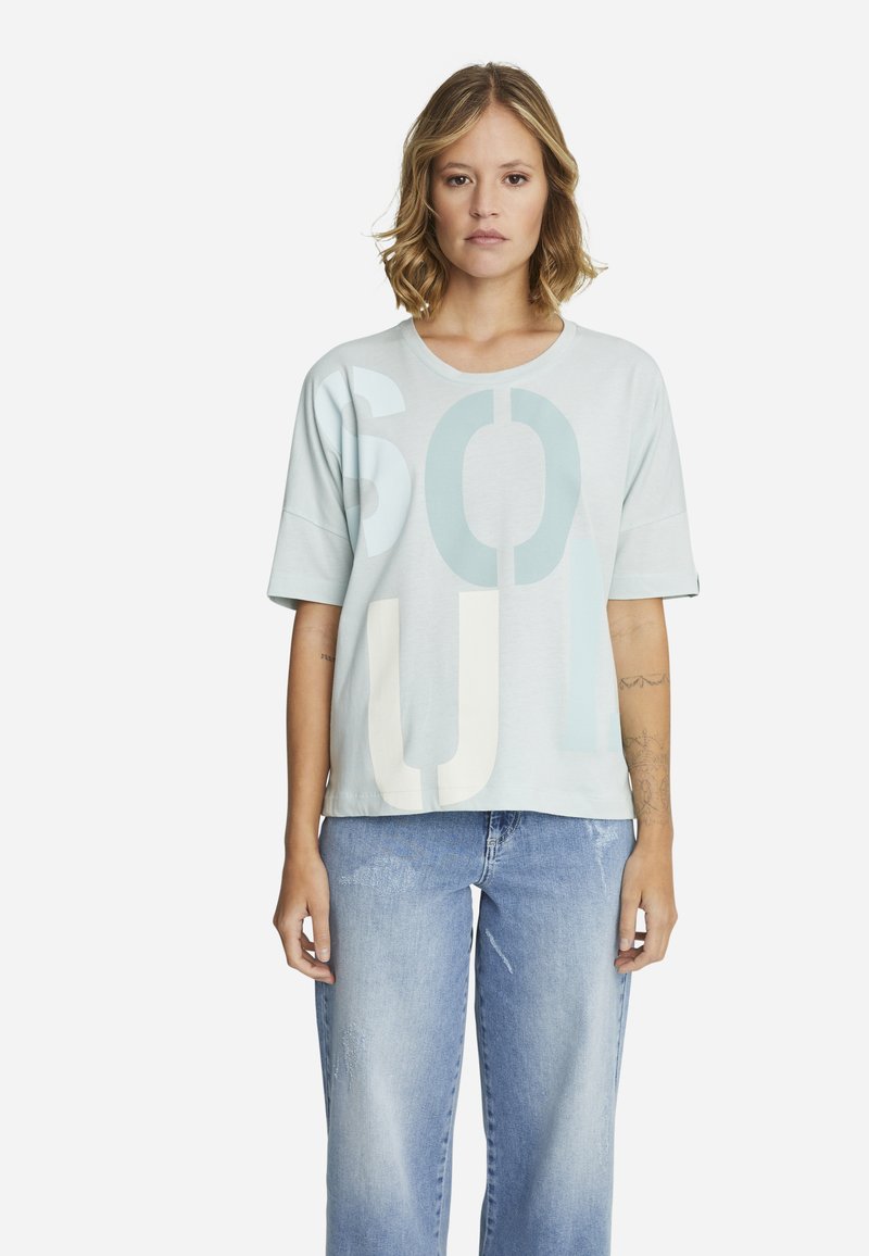 Smith&Soul BIG LETTERS - Camiseta estampada - light mint/menta - Zalando.es