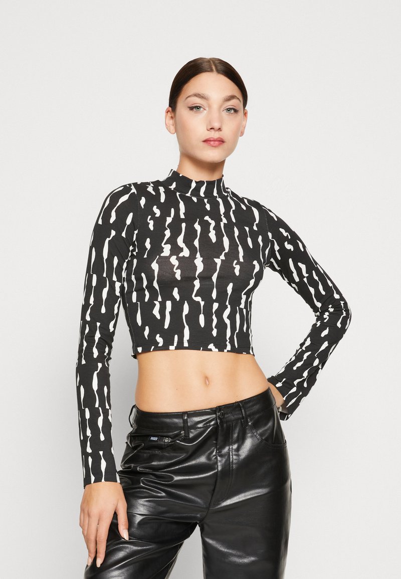 Monki Long sleeved top - black - Zalando.ie