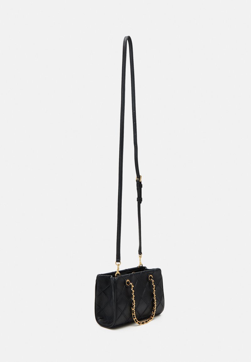 Tory Burch FLEMING SOFT MINI CHAIN TOTE - Across body bag - black ...