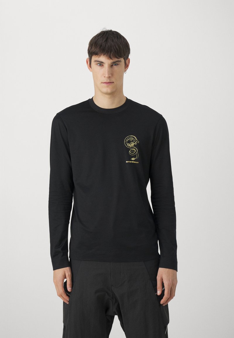 Emporio Armani Long sleeved top - jet black/black - Zalando.ie
