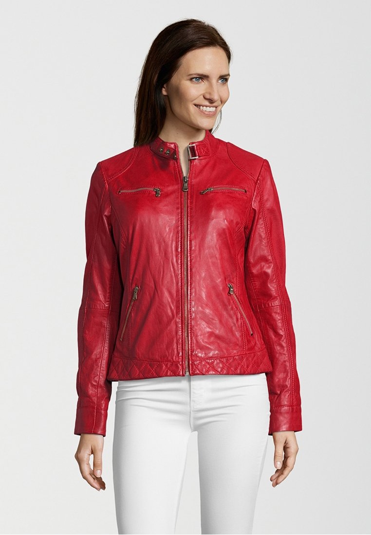 H.I.S SAIMINA - Lederjacke - red/rot - Zalando.at