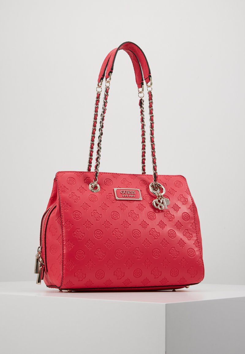 Guess LOGO LOVE GIRLFRIEND SATCHEL - Handbag - red - Zalando.co.uk