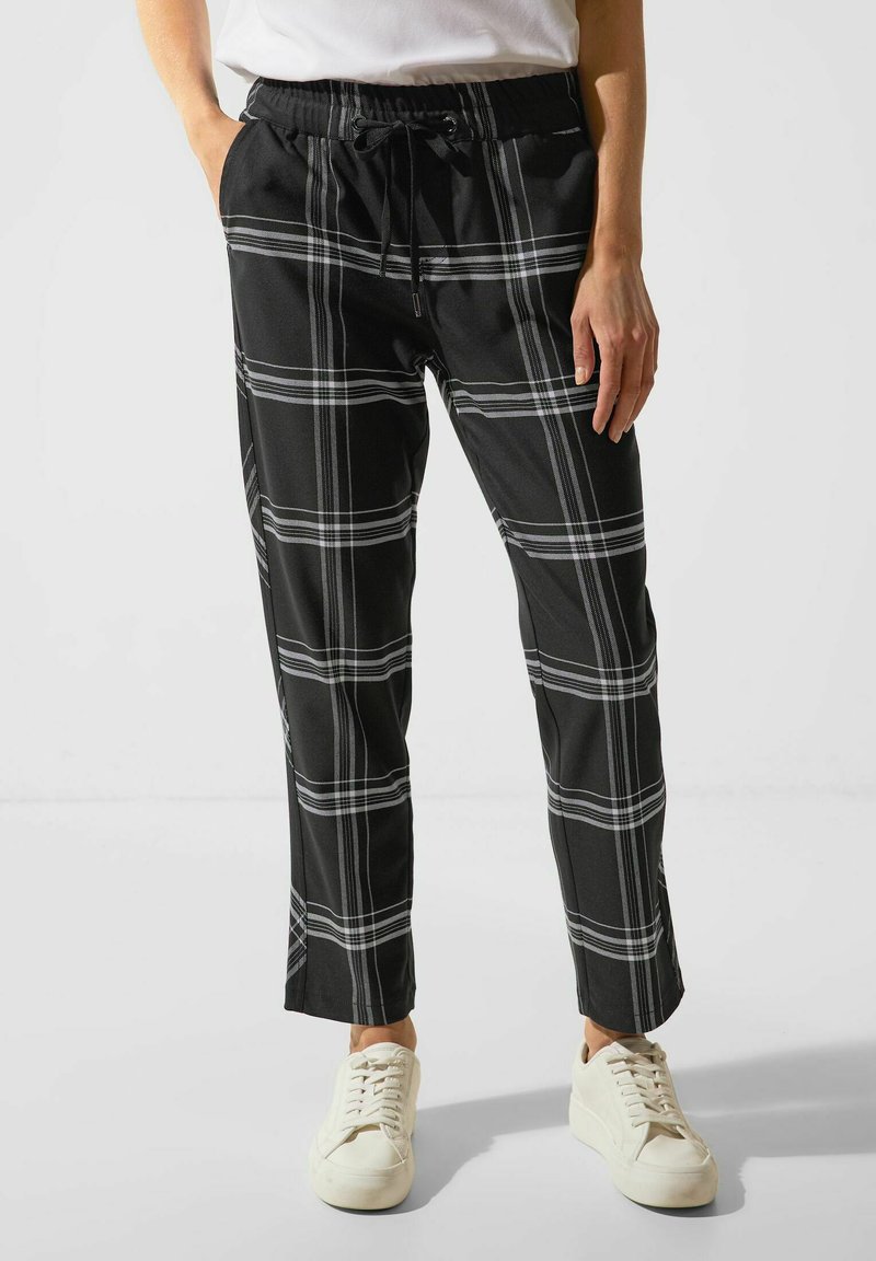 Street One LOOSE FIT KARO - Trousers - schwarz/black - Zalando