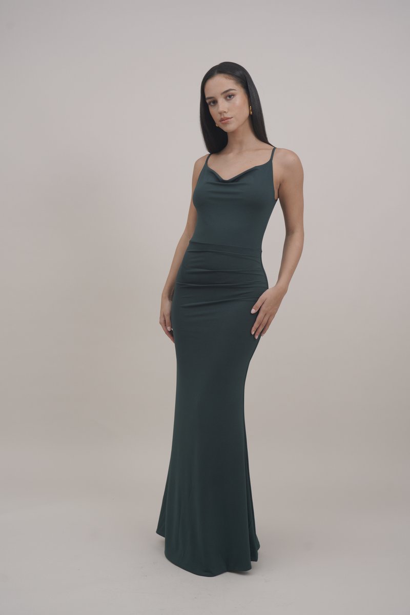 WAL G. TASHA BACK MAXI DRESS - Vestido ligero - forest green/verde oscuro - Zalando.es