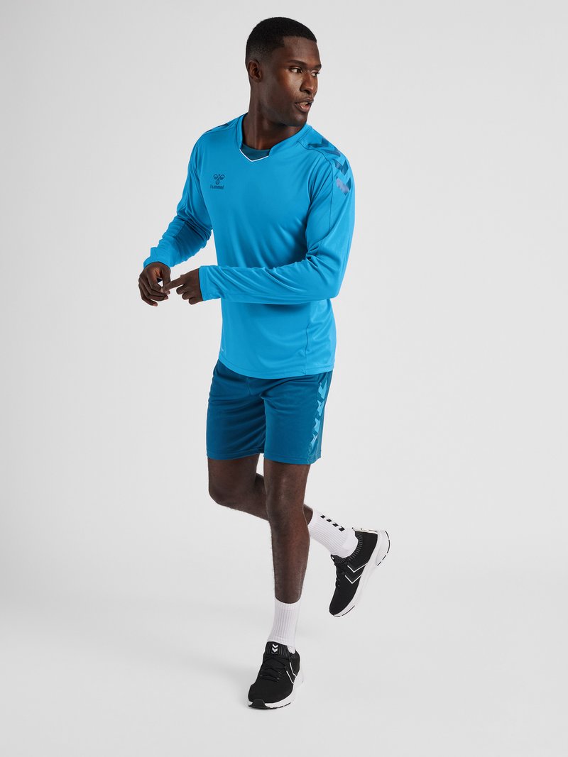 Hummel CORE XK POLY - Long sleeved top - blue danube/light blue ...