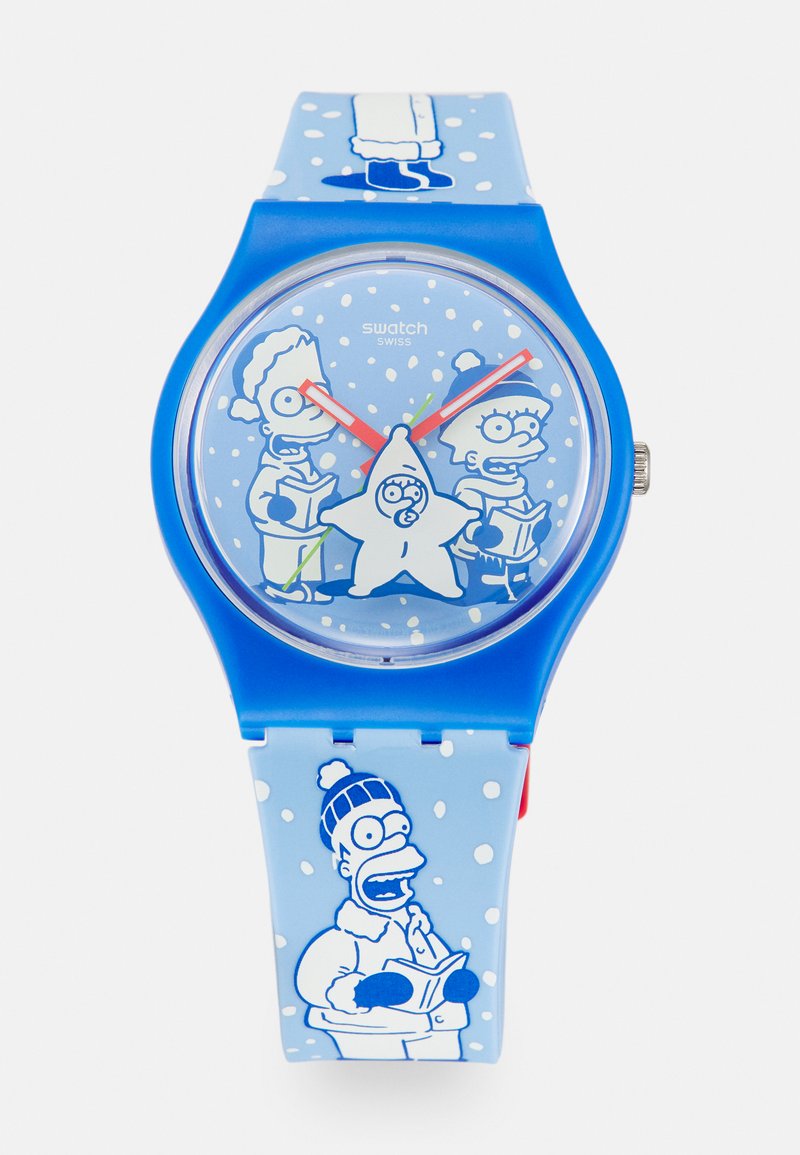 Swatch THE SIMPSONS TIDINGS UNISEX - Klokke - blue/blå - Zalando.no