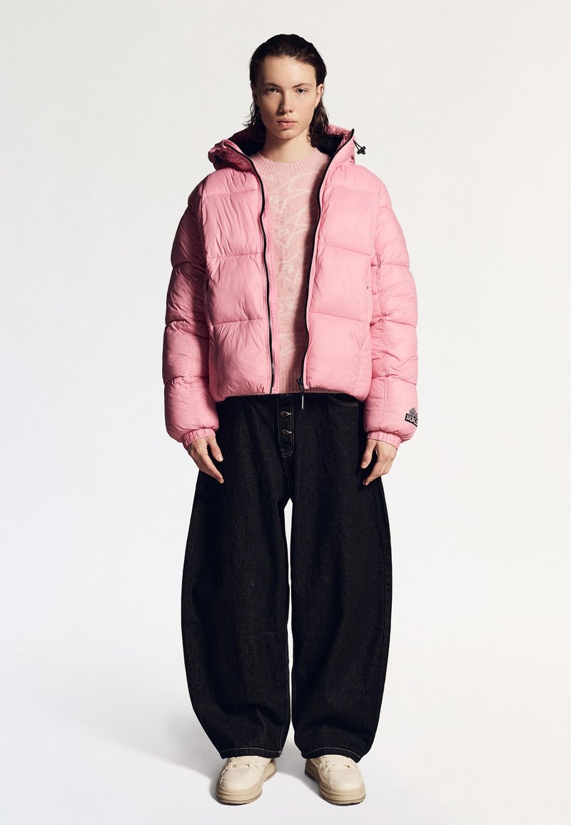Bershka PUFFER - Winter jacket - light pink - Zalando
