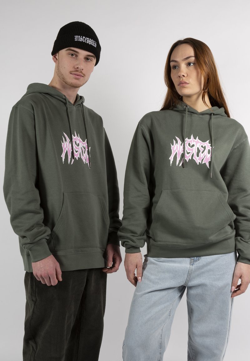 Wasted Paris HOODIE GIANT MONSTER UNISEX - Mikina s kapucňou - lichen ...