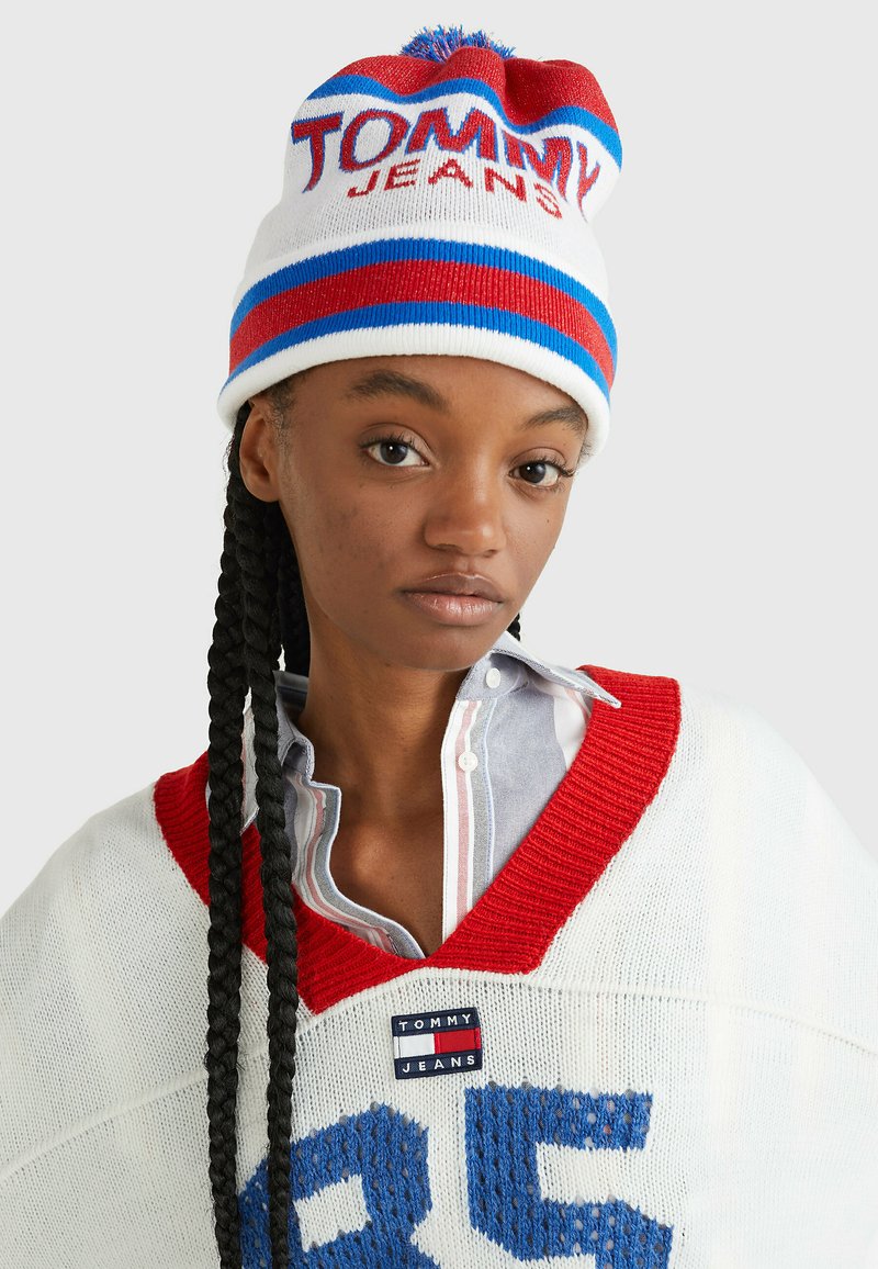 Tommy Jeans POM POM LOGO - Mütze - corporate/weiß - Zalando.at
