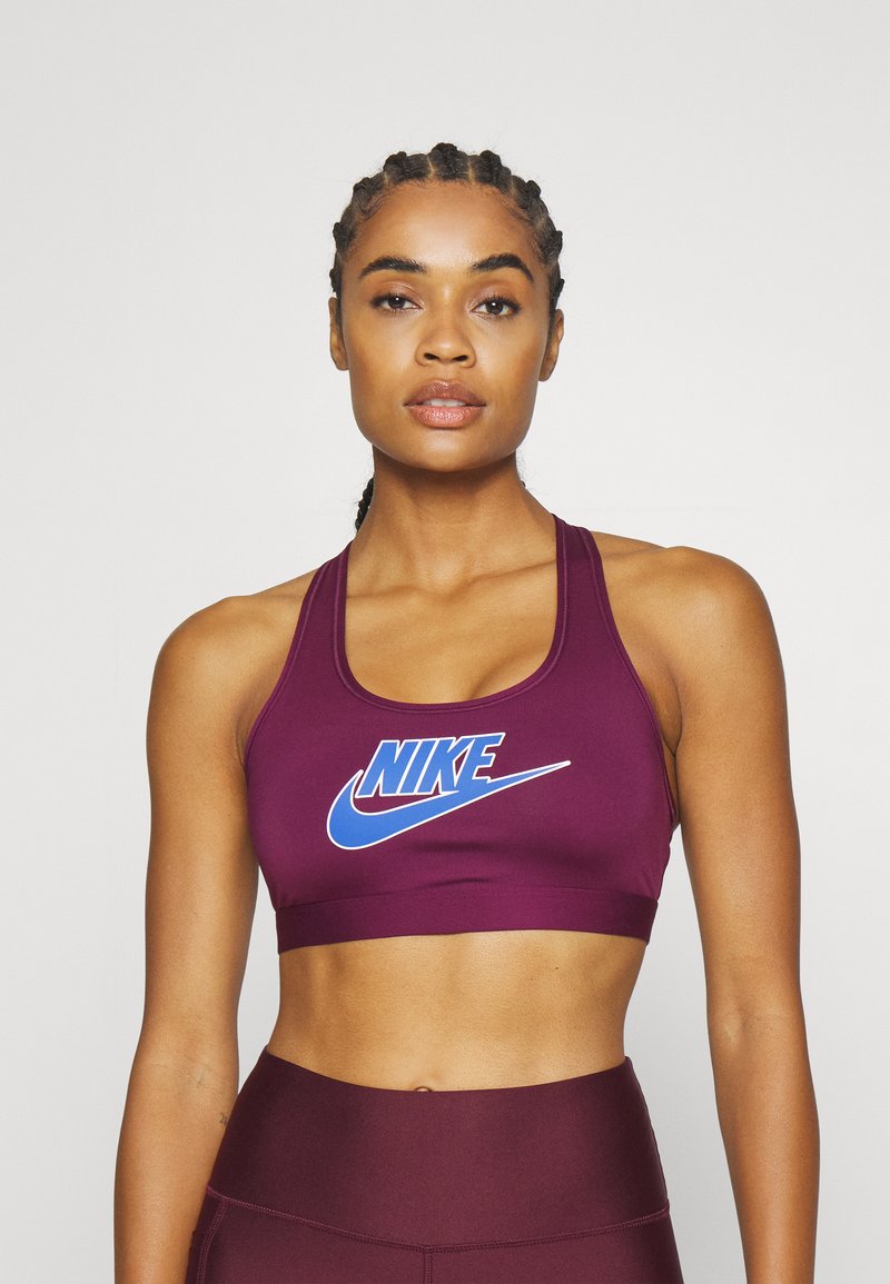 Nike Performance FUTURA BRA - Medium support sports bra - bordeaux ...
