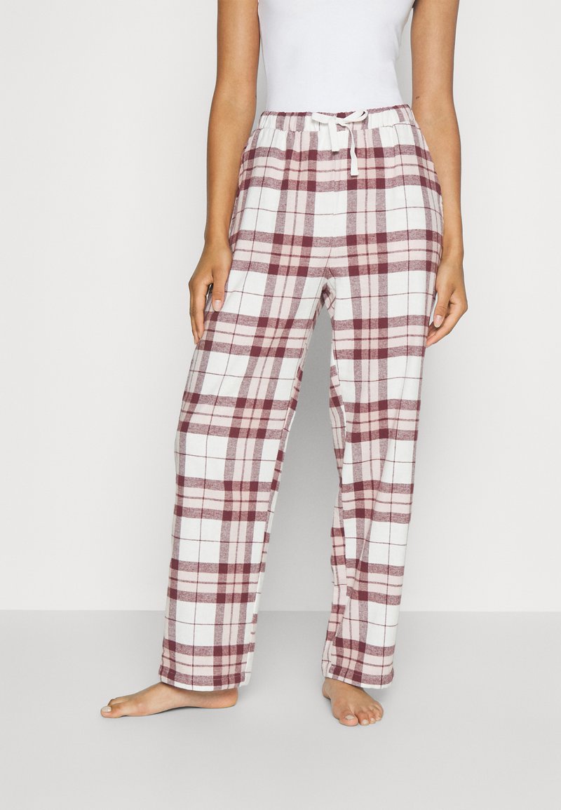 Lindex TROUSERS CHECK - Pyjama bottoms - light dusty pink/light pink ...