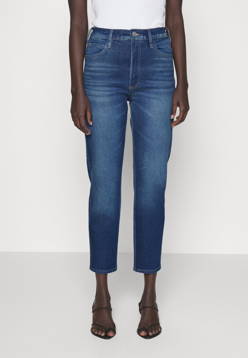 FRAME HIGH RISE STRAIGHT - Jean droit - dark blue/bleu marine - ZALANDO.BE