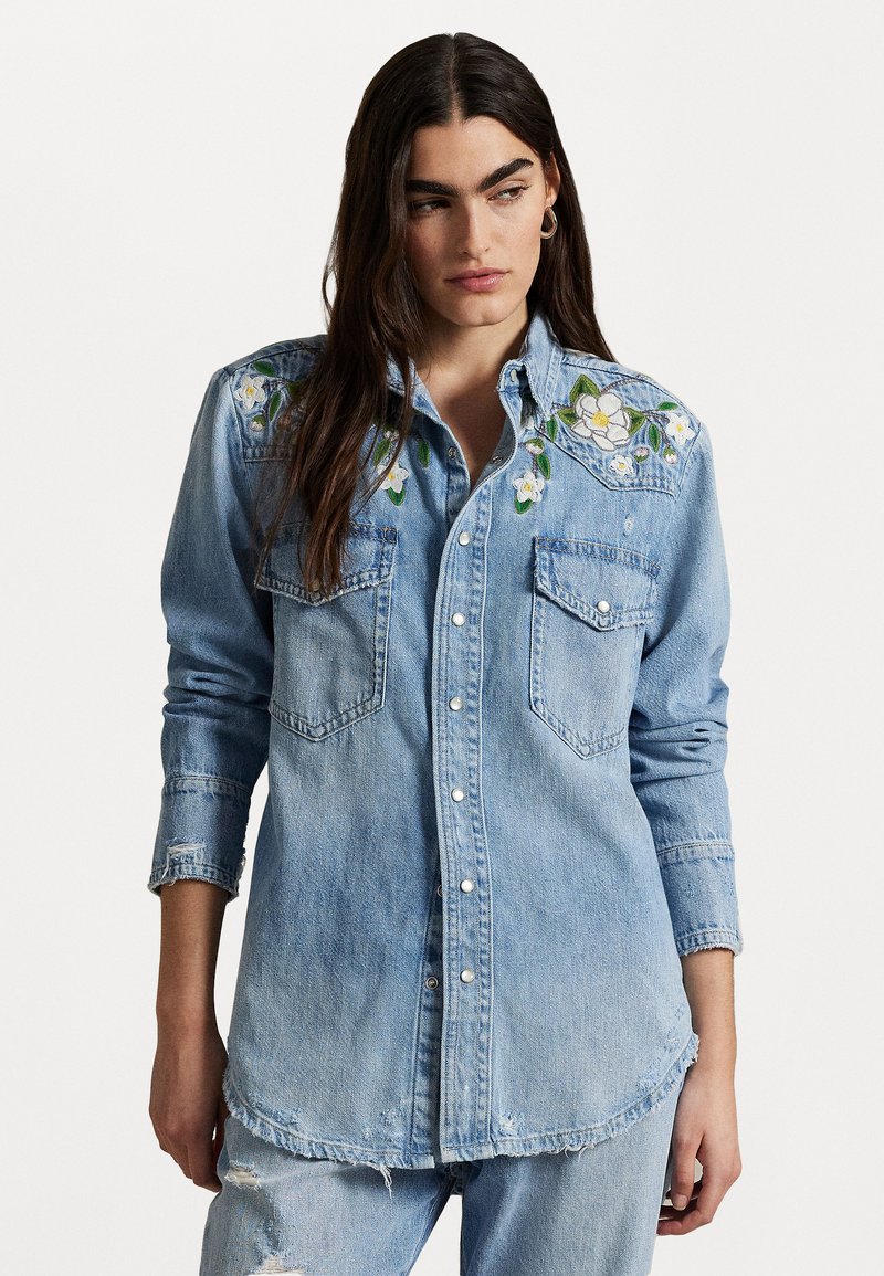 Polo Ralph Lauren DENIM WESTERN SHIRT - Hemdbluse - comerz wash/light ...