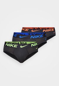 Nike Underwear HIP BRIEF 3 PACK - Briefs - black volt/hot punch/hyper ...