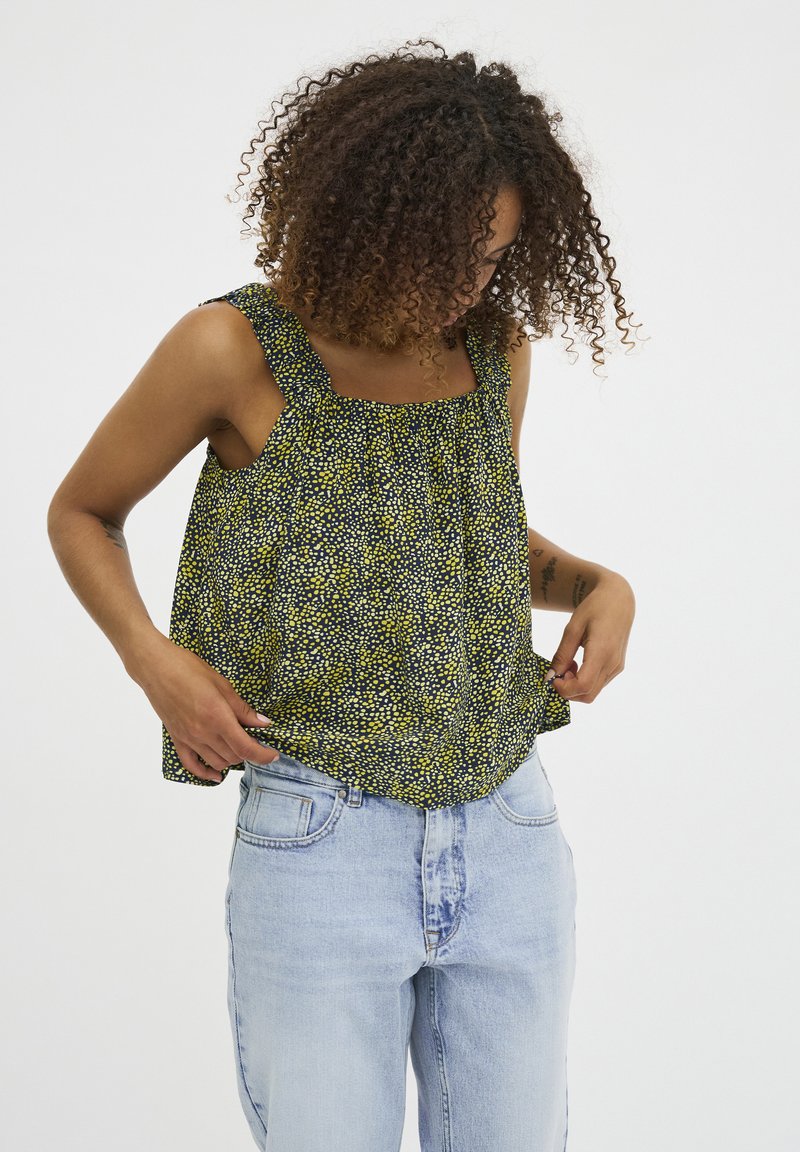 My Essential Wardrobe SUNNYMW - Top - dress blue dot print/dunkelblau ...