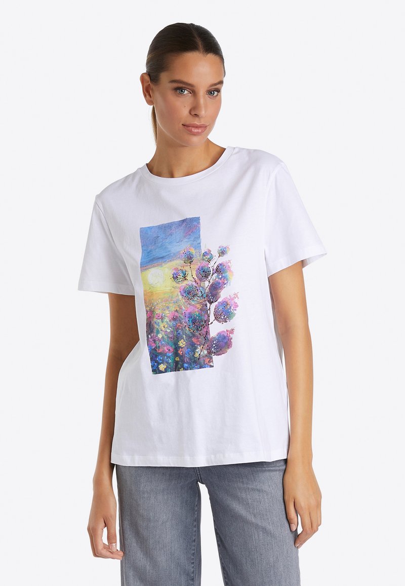 Rich & Royal MIT PRINT UND STRASS - T-Shirt print - white/weiß - Zalando.de