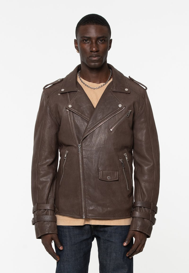 Be Edgy BEJACE - Lederjacke - chocolate/dunkelbraun - Zalando.de