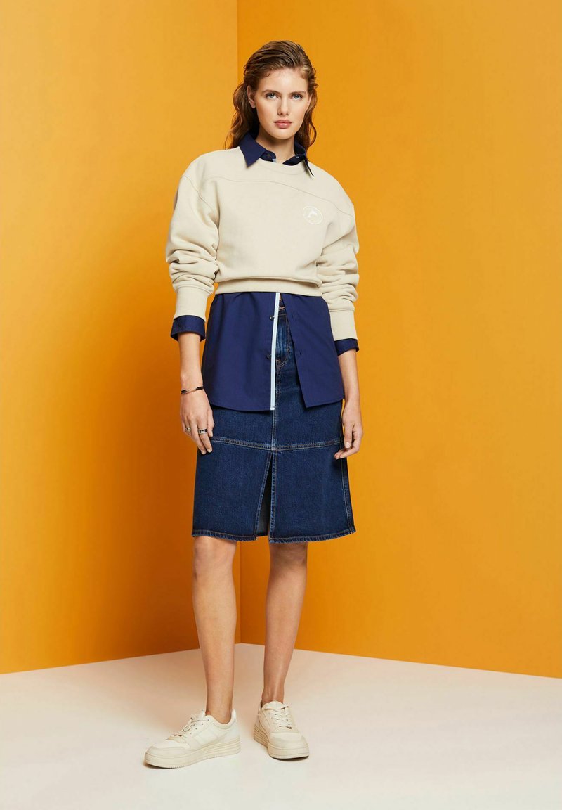 Esprit Collection A-line skirt - blue medium washed new/blue denim ...