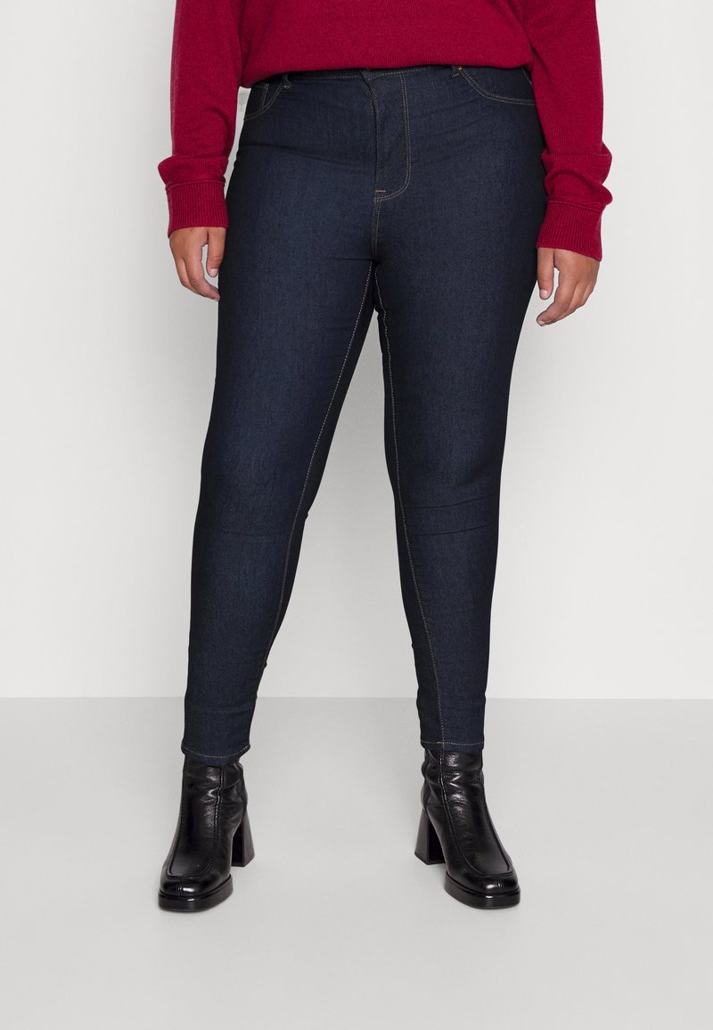 ONLY Carmakoma CARMILA IRIS LANK - Aptempti džinsai - dark blue denim ...