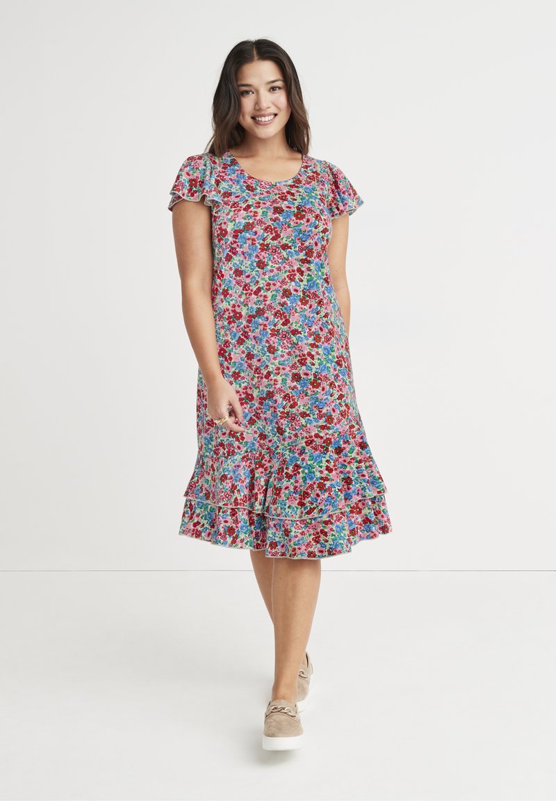 Cellbes of Sweden WITH FRILLS - Jerseykleid - multi colour/mehrfarbig ...