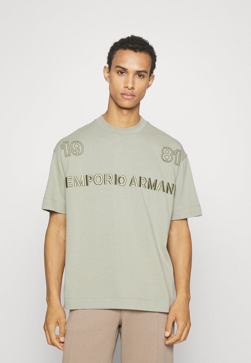 Emporio Armani Print T-shirt - salvia/grey - Zalando.co.uk